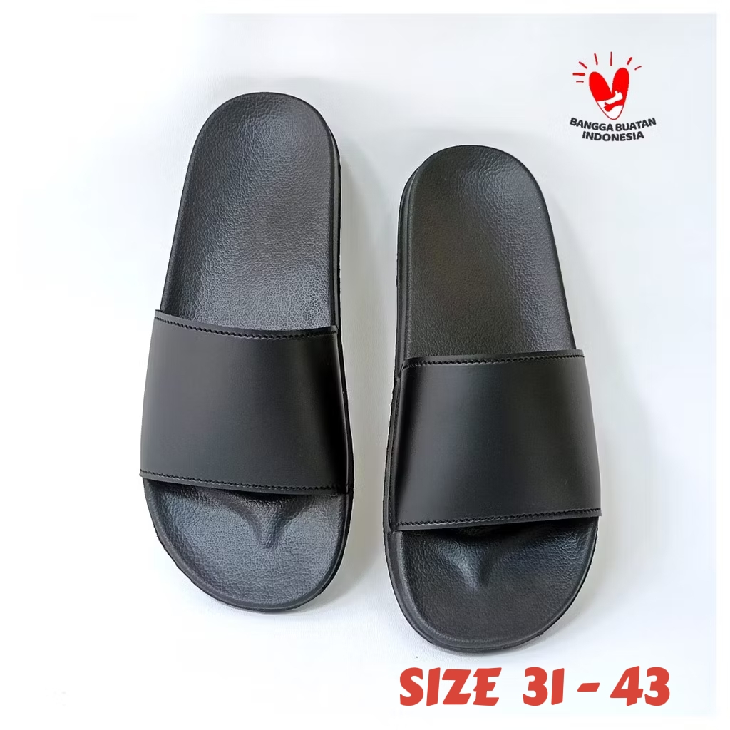 Jual Sandal / Sendal Slide Slop Slip On Flip Flop Polos Anti Selip ...
