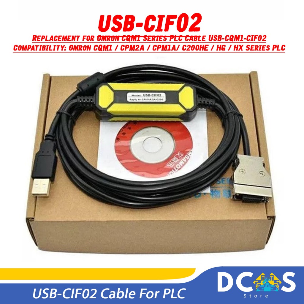 Jual USB-CIF02 Cable For PLC Omron CS CJ CQM1H CPM1A C200H Series Kabel ...