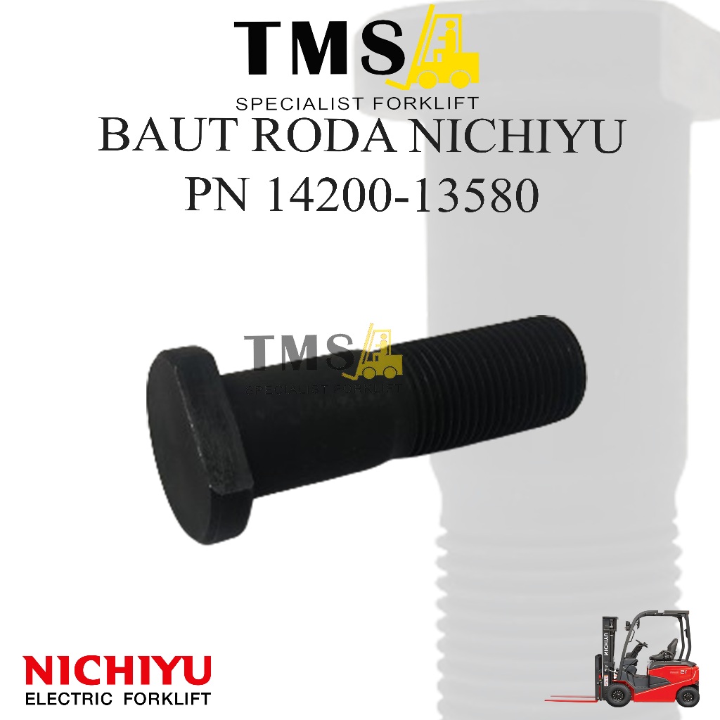 Jual Baut Roda Wheel Bolt HUB 14200-13580 Nichiyu Forklift Baut MUR NUT ...
