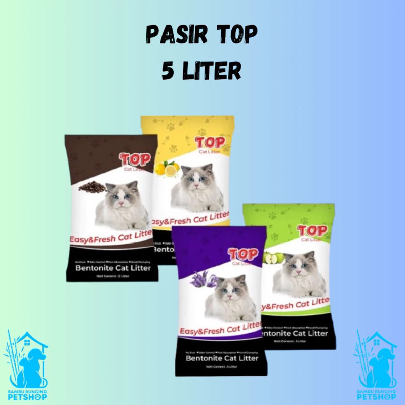 Jual Pasir Kucing Top Cat Litter Bentonite 5 Litter / Gumpal Wangi 5 ...