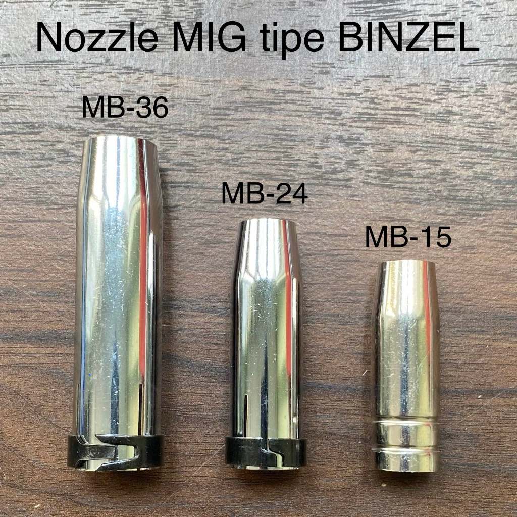 Jual Nozzle MIG MB-15 MB-24 MB-36 / MIG Nozzle MB15 MB24 MB36 Tipe Binzel (BINZ) | Shopee Indonesia
