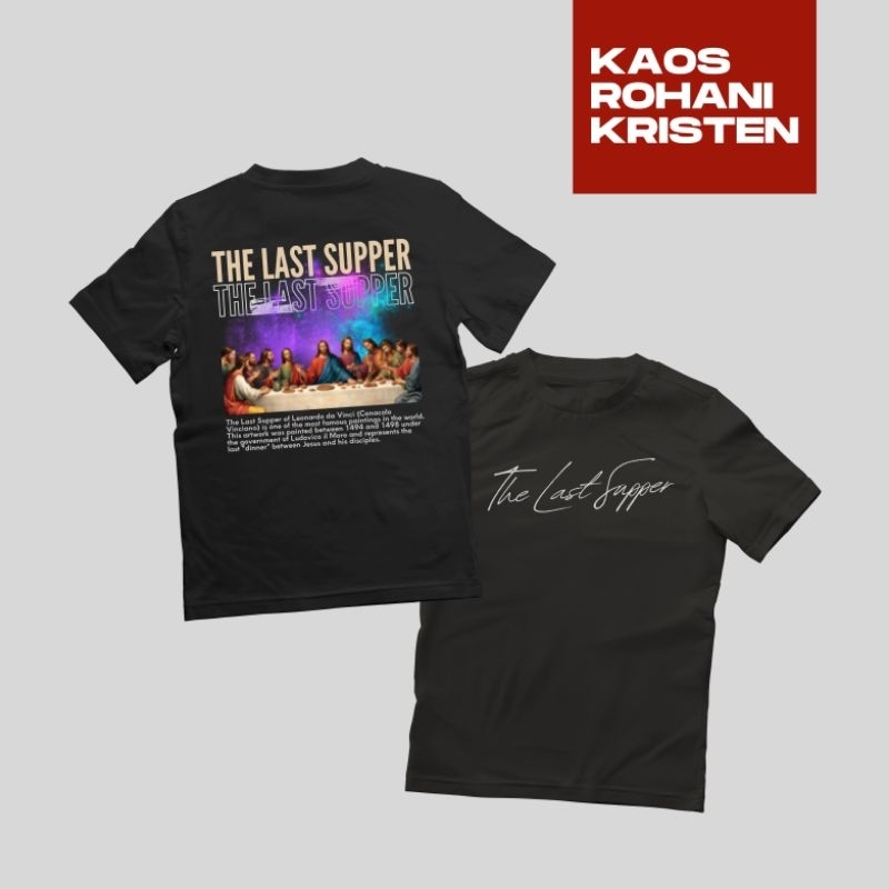 Jual Kaos Rohani Kristen Kaos Perjamuan THE LAST SUPPER Premium Cotton ...