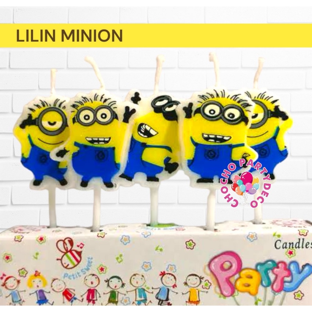 Jual Lilin MINION Isi 5 / Lilin Ulang Tahun Minion Despicable Me ...