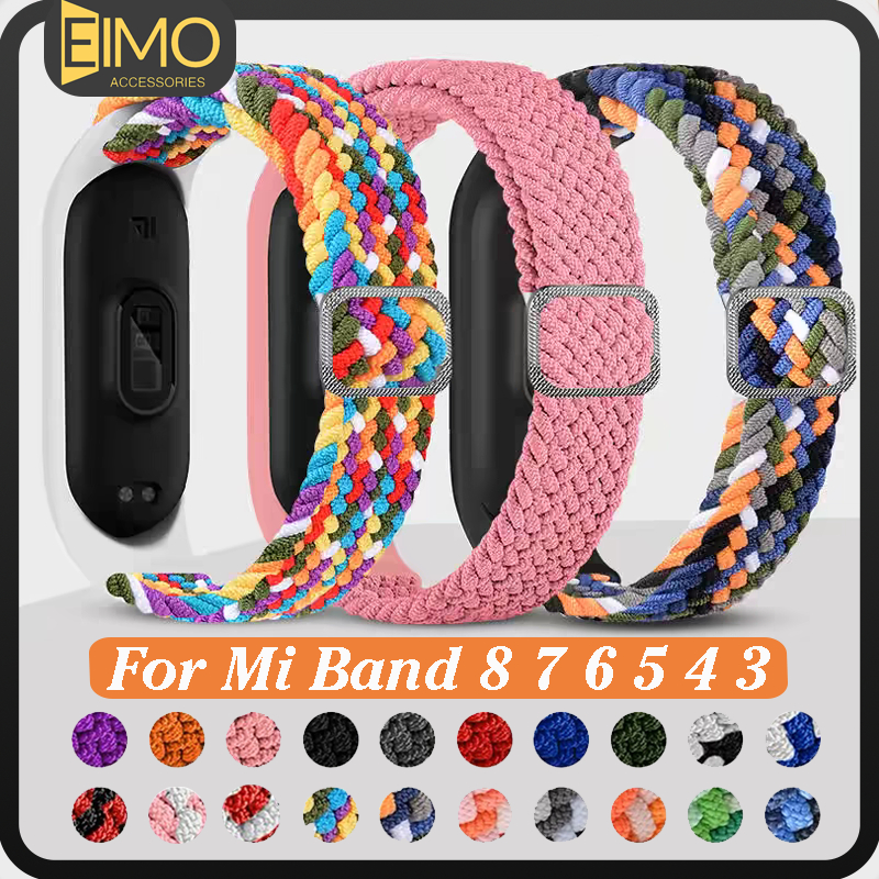 Jual Nylon Sport Strap Smartwatch Xiaomi Mi Band 9 8 7 6 5 4 3 Elastic Tali Pengganti Tali Jam ...