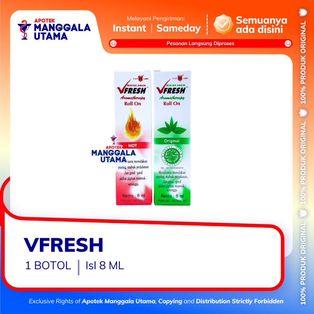 Jual VFRESH ROLL ON PER BOTOL 8 ML | Shopee Indonesia