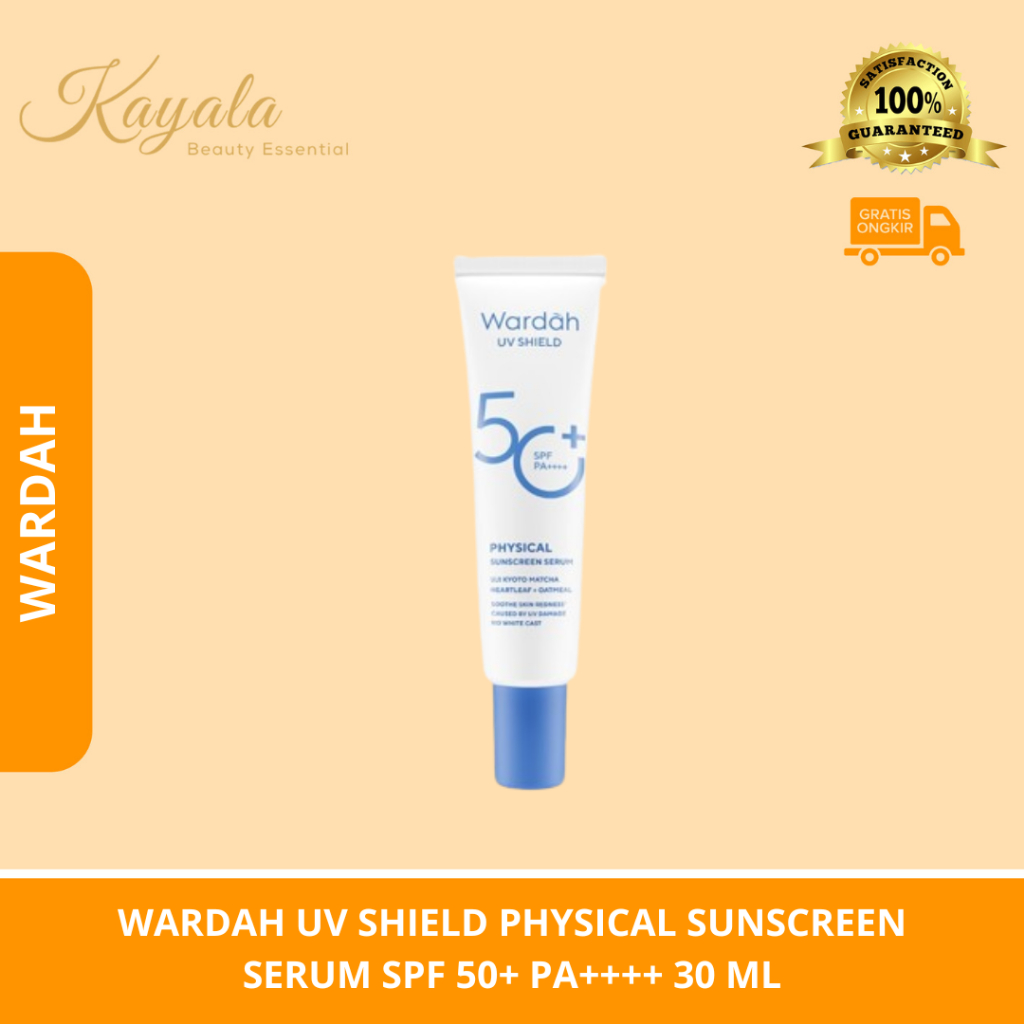 Jual WARDAH UV SHIELD PHYSICAL SUNSCREEN SERUM SPF 50+ PA++++ 30 ML ...