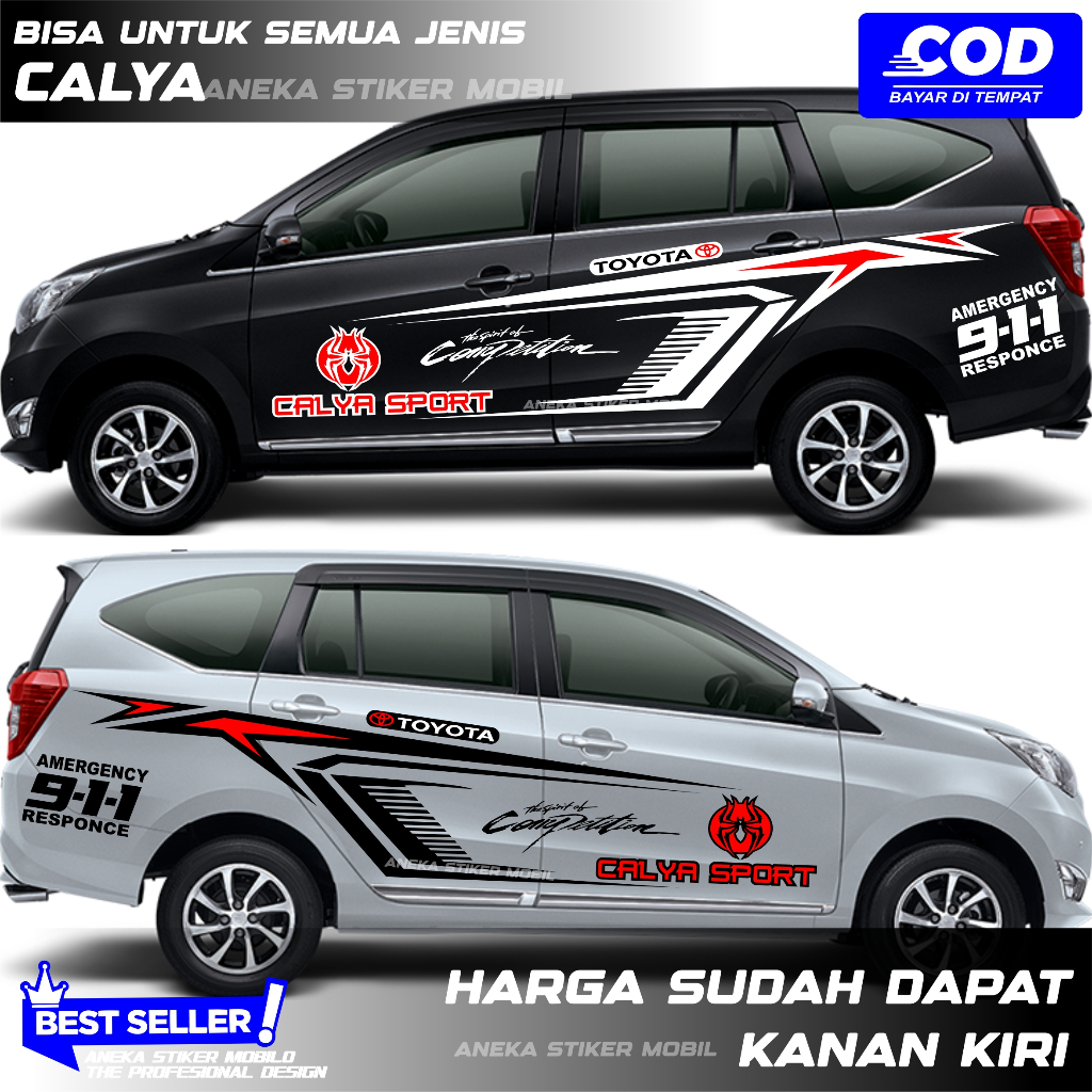 Jual Stiker Mobil Calya Sticker Cutting Toyota Calya Terbaru | Shopee ...