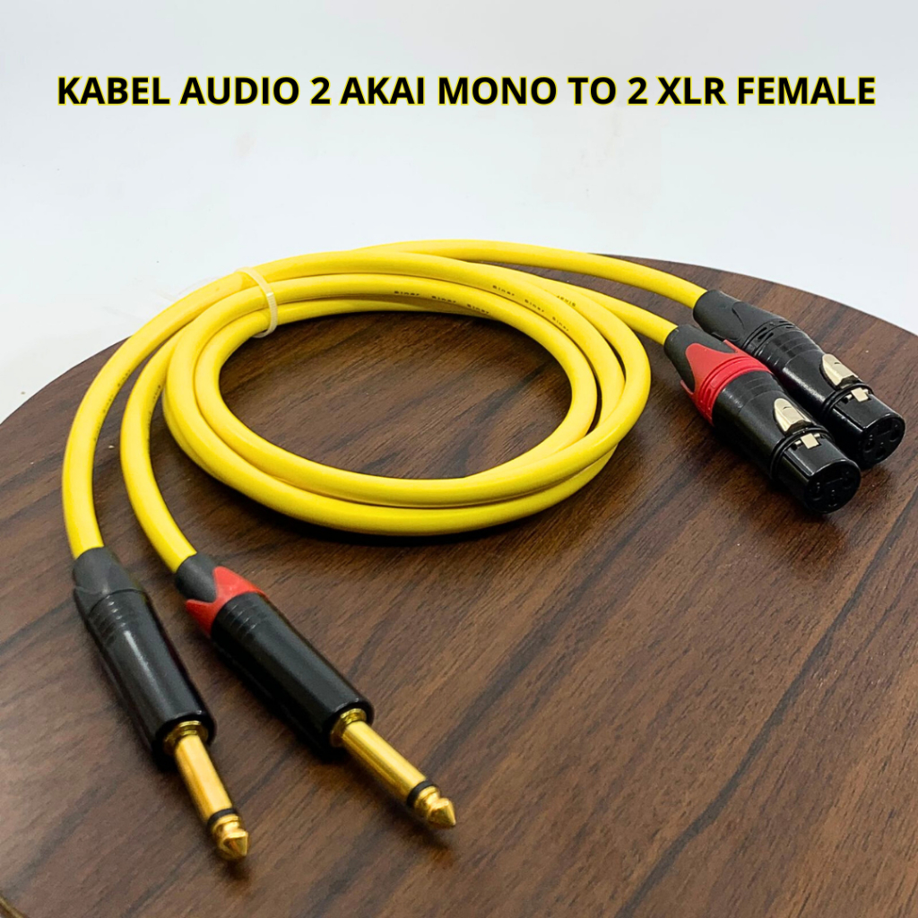 Jual Kabel Audio Jack 2 XLR Female To 2 Akai Mono Sinar/Canare Pt ...