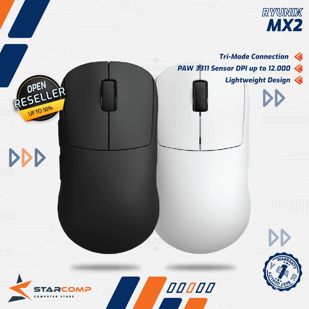 Jual Sades Ryunix Fujin MX2 Mouse Gaming Lightweight Wireless Bluetooth ...
