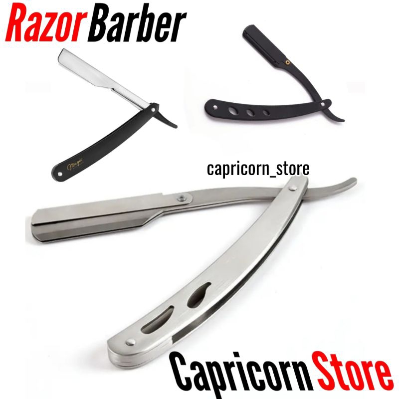 Jual Razor Barber Stainless Pisau Cukur Lipat Shaving | Shopee Indonesia