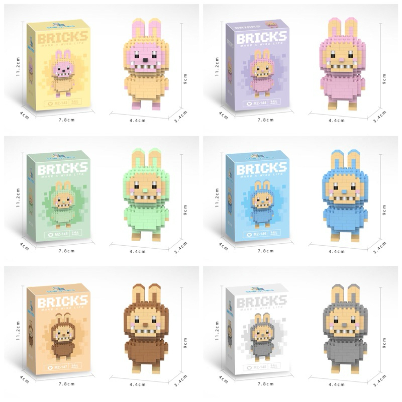Jual Bricks Labubu Nano Blocks Mainan Balok Susun DIY Building Blocks ...