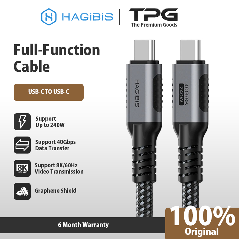 Jual THE PREMIUM GOODS - HAGIBIS KABEL THUNDERBOLT 4 USB 4 USB4 TYPE-C ...