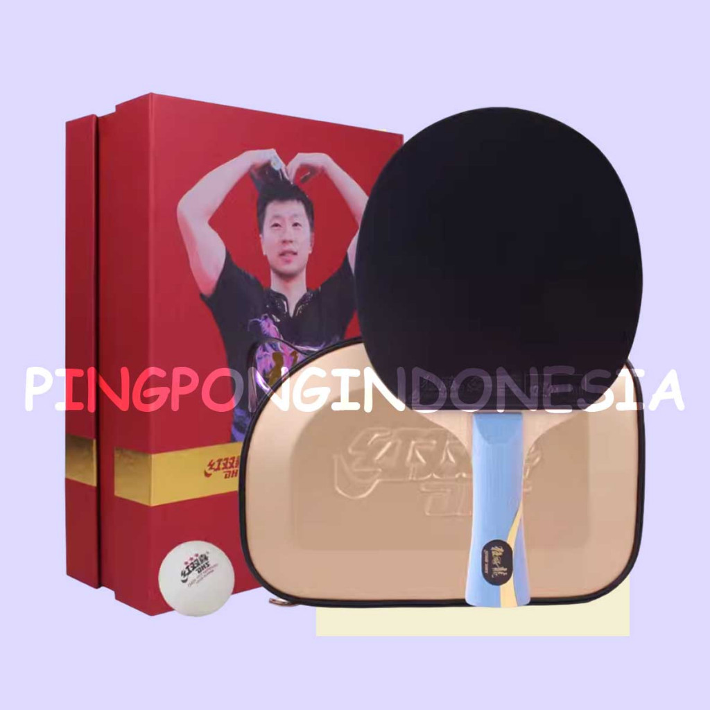 Jual DHS HURRICANE MA LONG Golden - Rakitan Set Racket Limited Edition ...