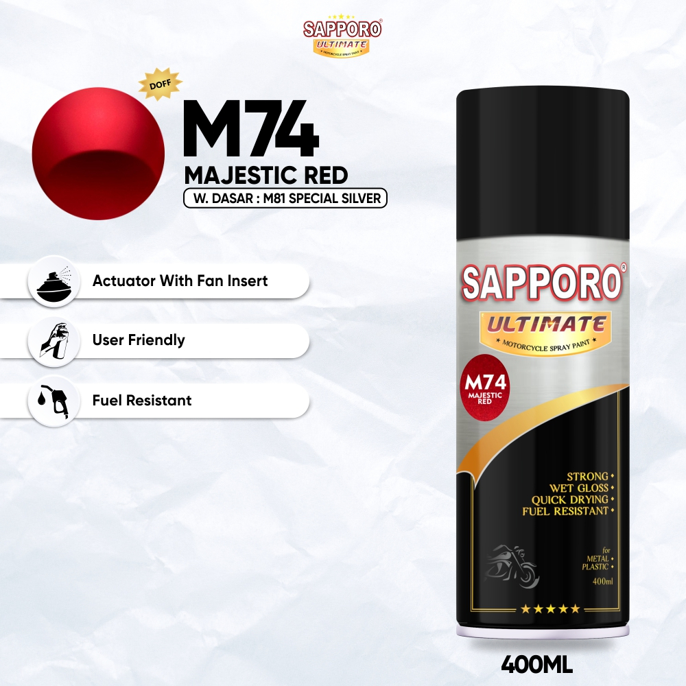 Jual Sapporo Ultimate M74 Majestic Red / Cat Spray Semprot Aerosol ...