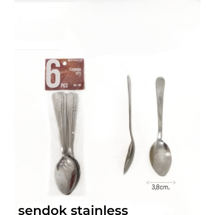 Jual SENDOK MAKAN SUBRON | GARPU MAKAN SUBRON | STAINLESS STEEL 6 PCS ...