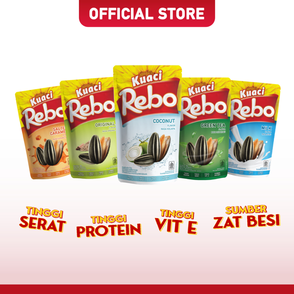 Jual Rebo Kuaci Bundling 4 PCS 70 Gram (Original, Milk, GT, Caramel ...