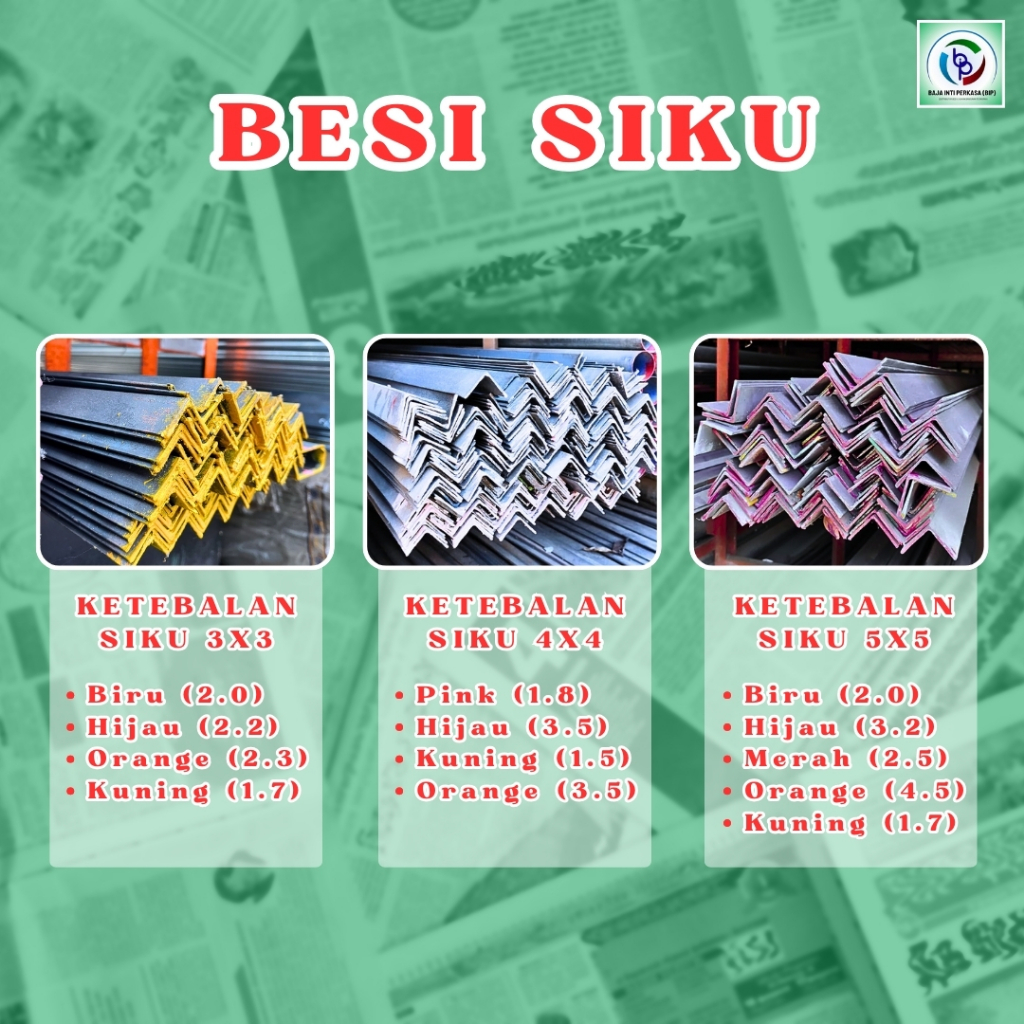 Jual (Part 1) Besi Siku Ukuran 3x3/4x4/5x5/6x6 di Makassar | Shopee Indonesia