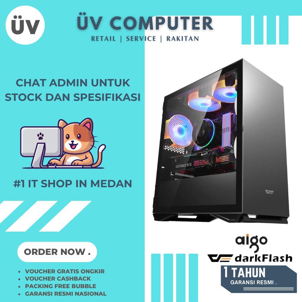 Jual Casing PC Komputer AIGO DarkFlash Dark Flash Luxury DLM22 | Mid ...