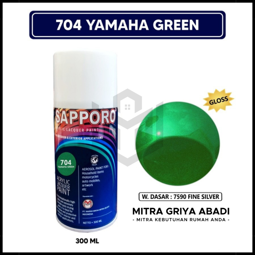 Jual Sapporo 300ml 704 Yamaha Green / Cat Semprot | Shopee Indonesia
