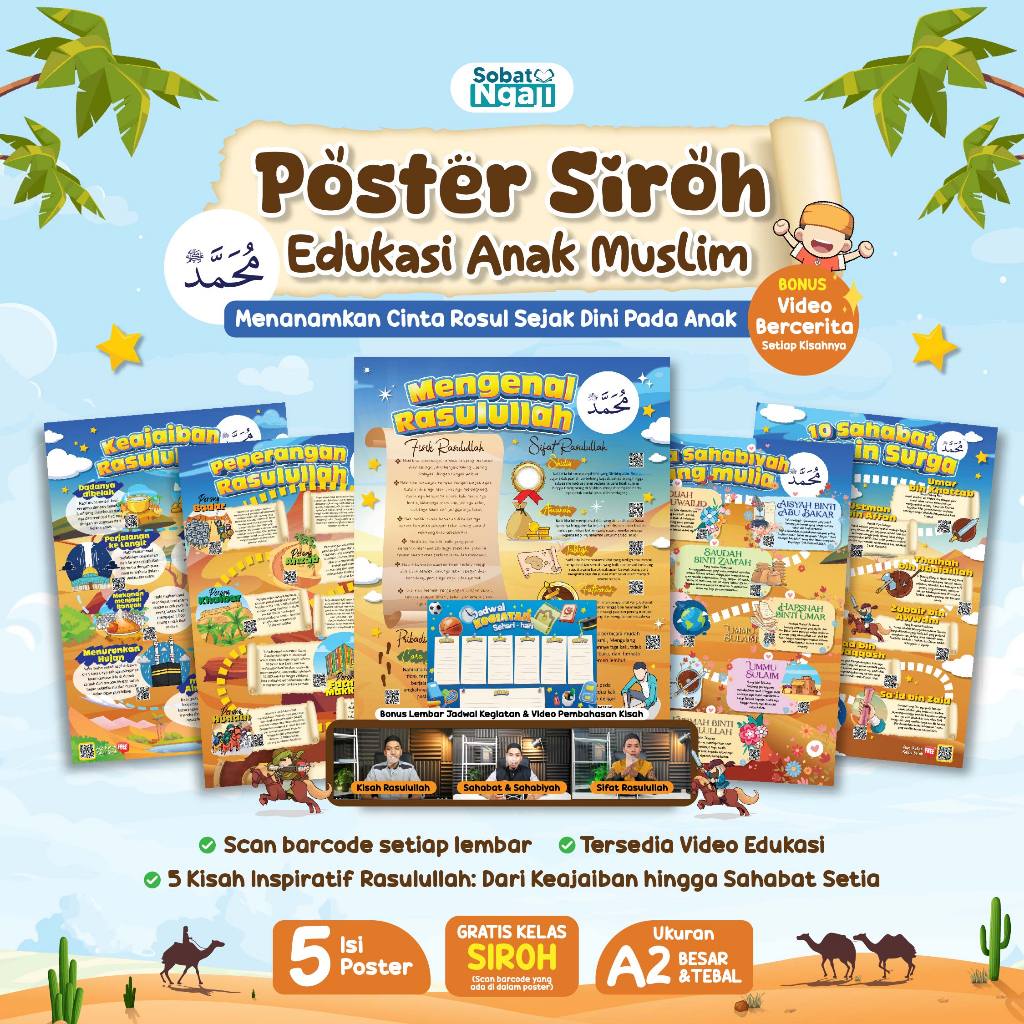 Jual POSTER SIROH NABI | POSTER DINDING | EDUKASI ANAK MUSLIM | Ukuran ...