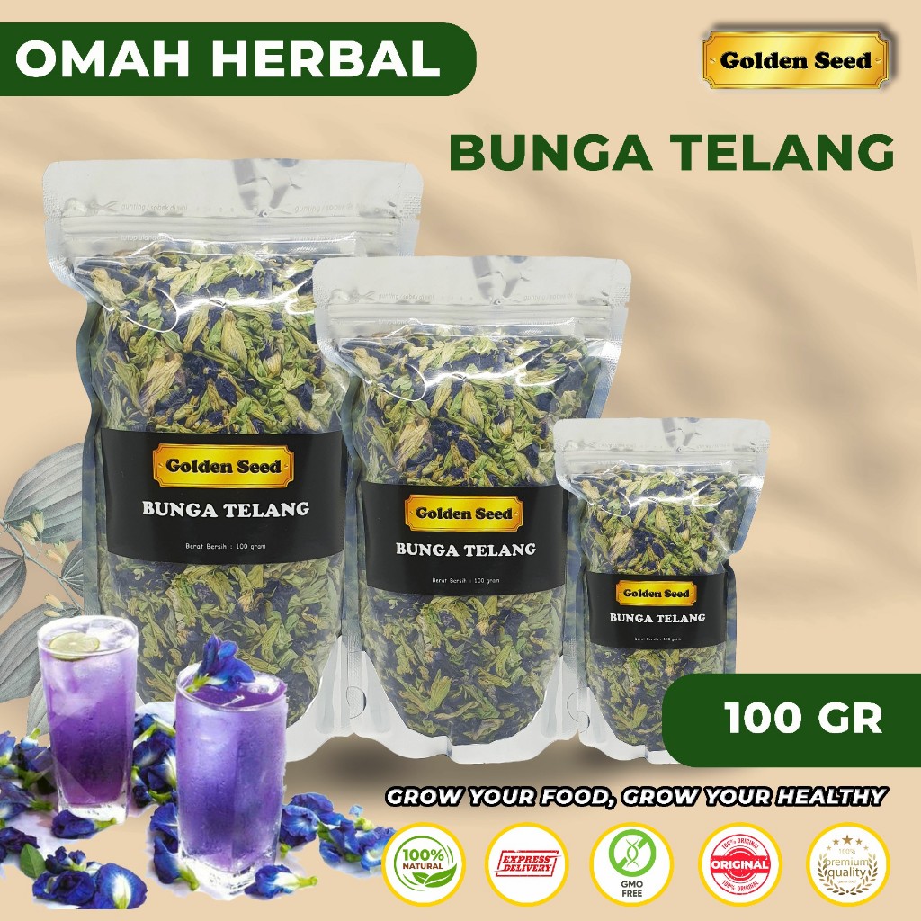 Jual TEH BUNGA TELANG PREMIUM 100GR | TEH BUNGA TELANG KERING 100 GR ...