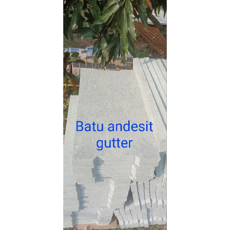 Jual Batu andesit gutter 30X60 tebal 3 cm | Shopee Indonesia