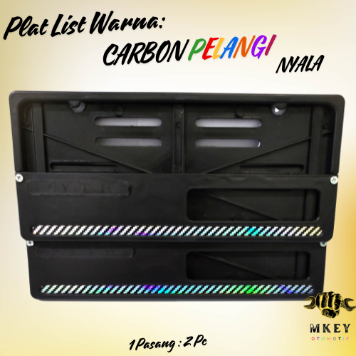 Jual Bingkai Plat Motor Universal Carbon Pelangi Original Standar ...