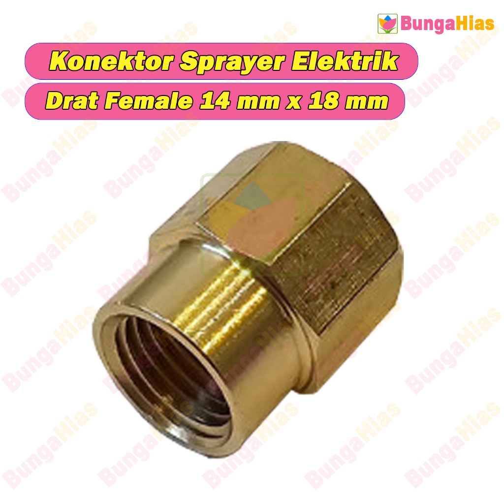 Jual Konektor Joiner 14 mm x 18 mm Female Drat Nepel Reducer Kuningan ...