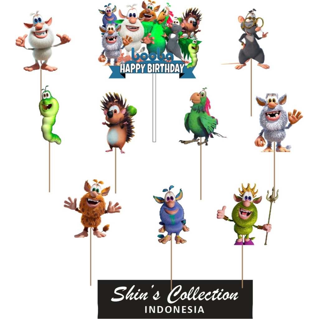 Jual Cake topper Booba isi 10 pcs | Shopee Indonesia