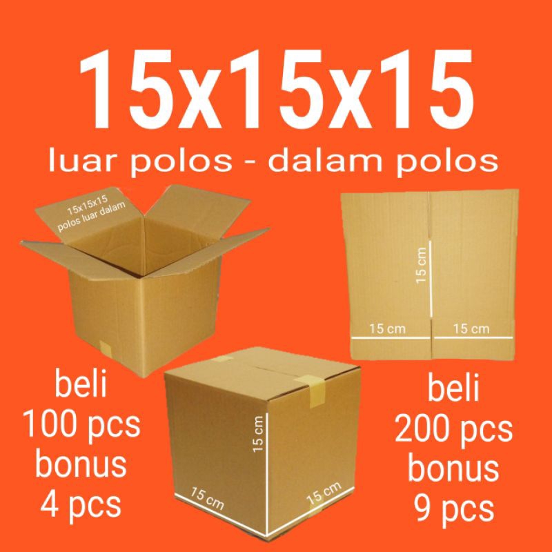 Jual Kardus Packing Karton Box Polos Ukuran 15x15x15 | Shopee Indonesia