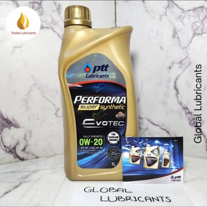 Jual PTT Performa Evotec SUPER Synthetic API SP 0W-20 0W20 1 Liter (Oli Mesin Premium Fully ...
