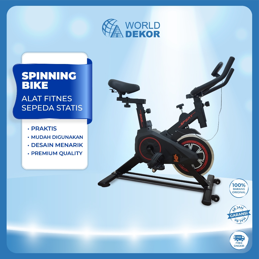 Jual Spinning Bike JS-13 Sepeda Statis Olahraga Indoor Alat Fitness ...