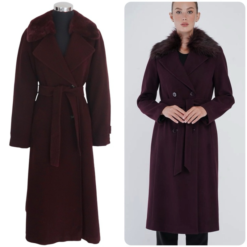 Jual Women premium coat in burgundy brand The Cast made in japan ...