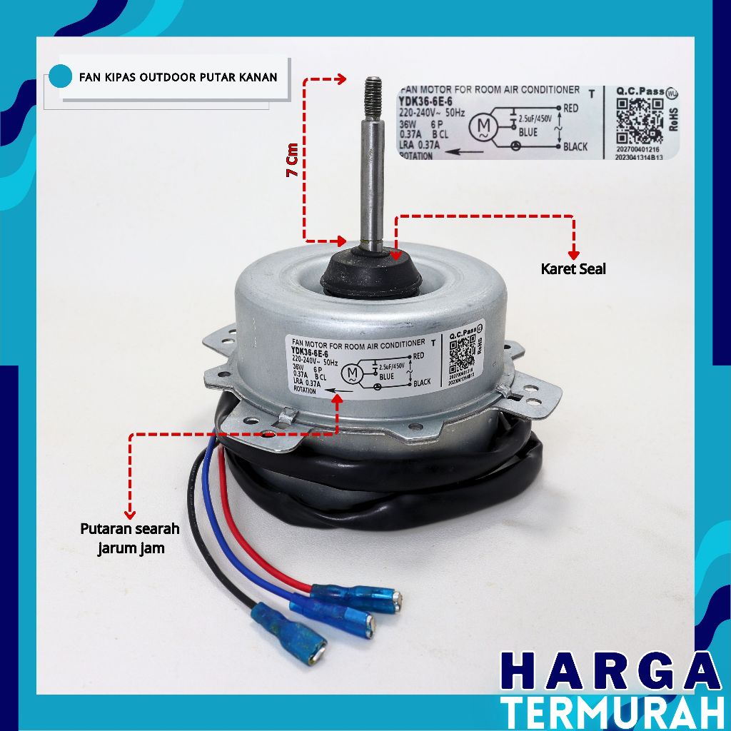 Jual FAN KIPAS OUT DOOR / FAN AC OUT DOOR / MOTOR FAN AC OUTDOOR ...