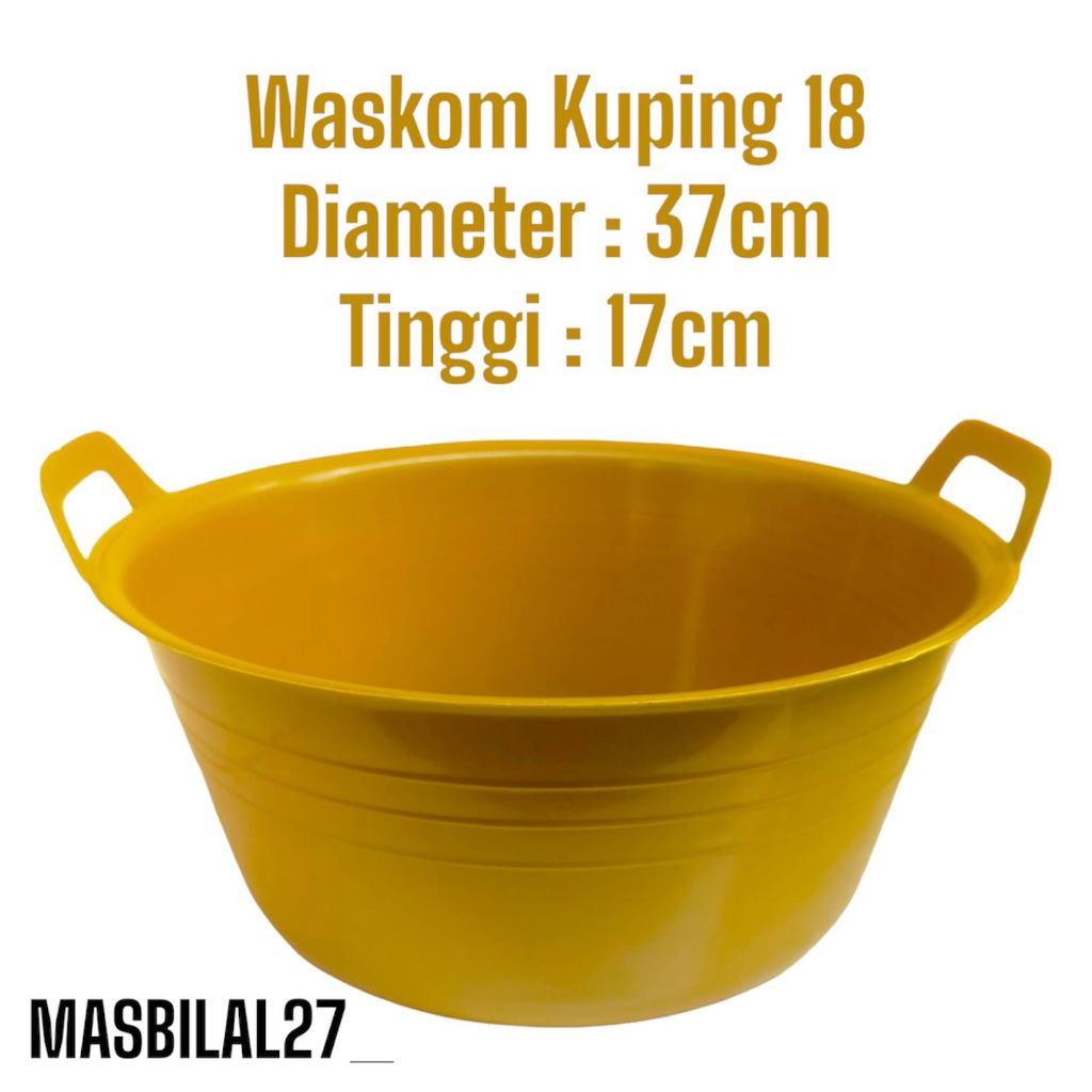 Jual ISI 12PCS / WASKOM KUPING UKURAN 18 GOLD LUSINAN / WASKOM ...