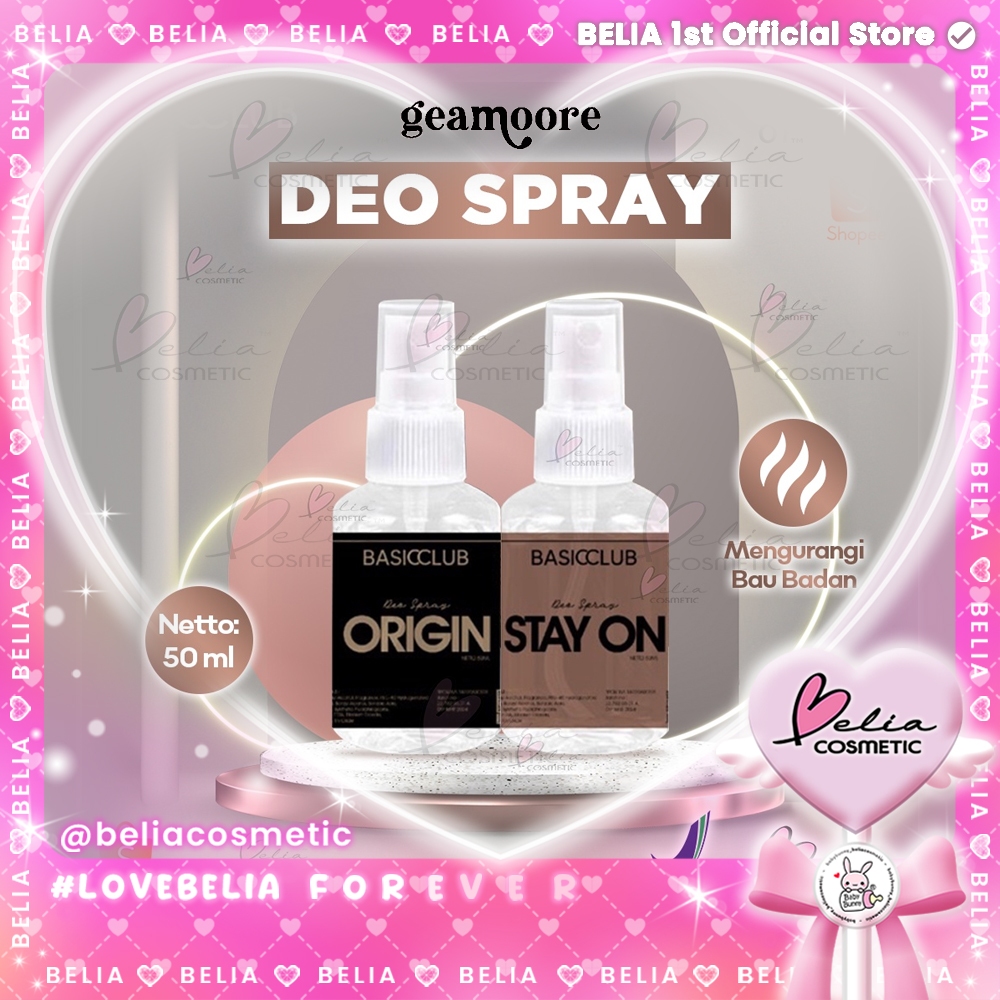 Jual BELIA BASICCLUB Deodorant Spray 50ml | STAY ON | ORIGIN ...