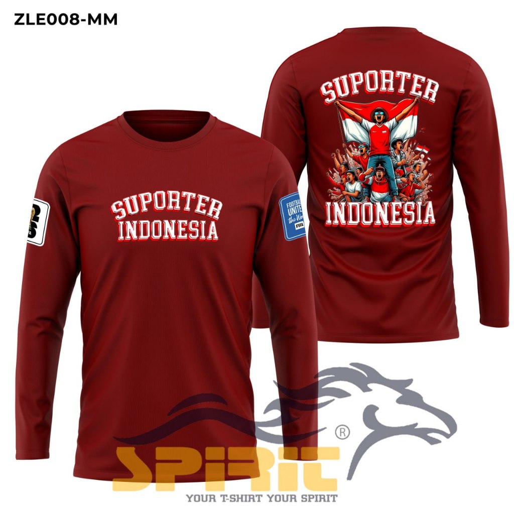 Jual Kaos Suporter Timnas Indonesia Lengan Panjang Baju Timnas ...