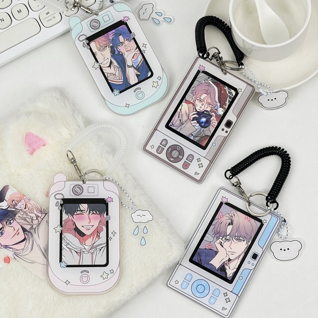 Jual Acrylic 3 Inch Phone Shape Card Holder Photocard Frame with Spring ...