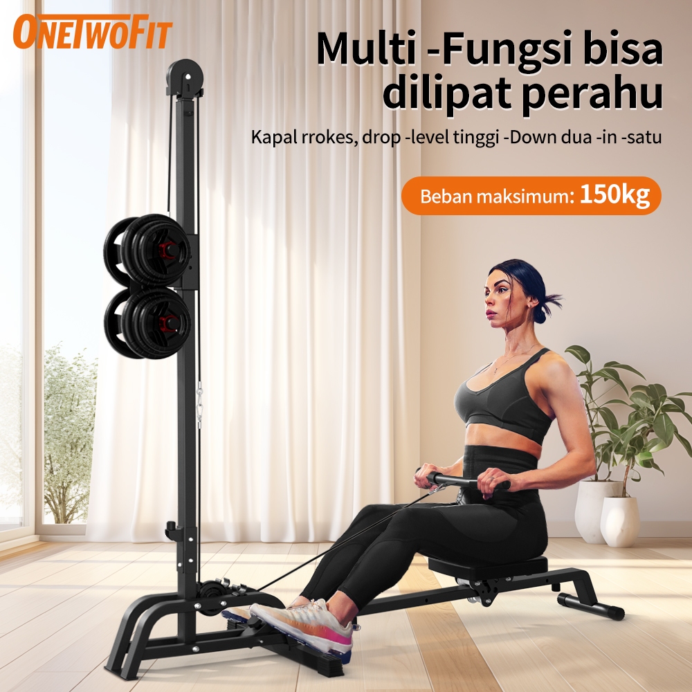 Jual OneTwoFit Multifunctional Foldable Rowing Machine High Pull Down 2-in-1 Home Gym Functional ...
