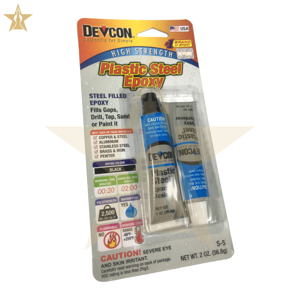 Jual DEVCON S-5 Plastic Steel Epoxy - Lem Besi Plastik Epoxy | Shopee ...