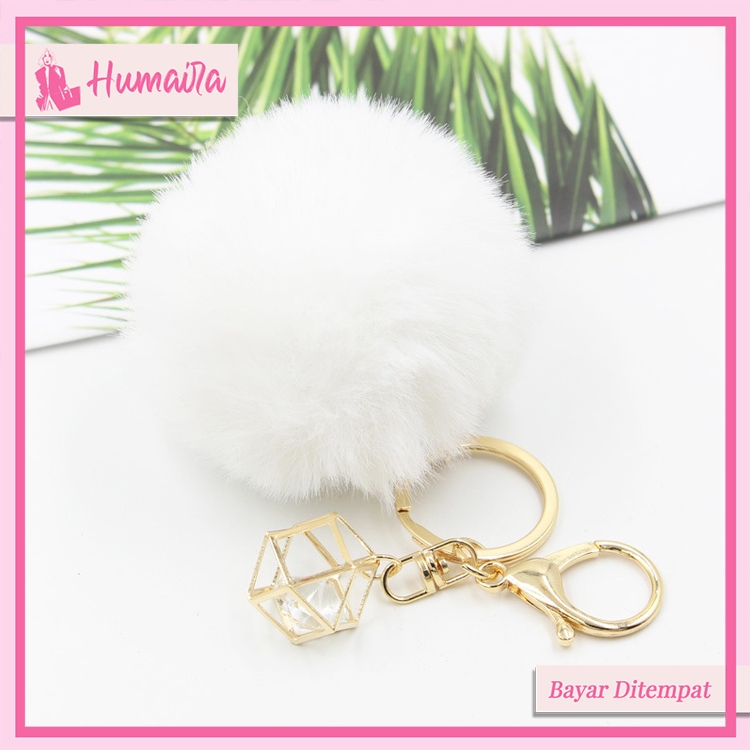 Jual HUMAIRA Gantungan Tas Lucu Keychain Pom Pom Bulu - CC030 | Shopee ...