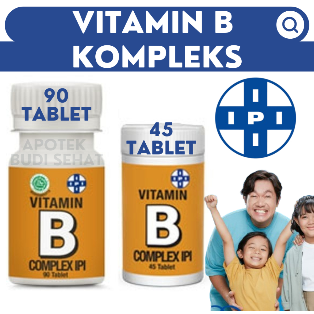 Jual Vitamin B Kompleks IPI ISI 45 Vitamin IPI B complex Vitamin B1 Vitamin B6 Vitamin B12 ...