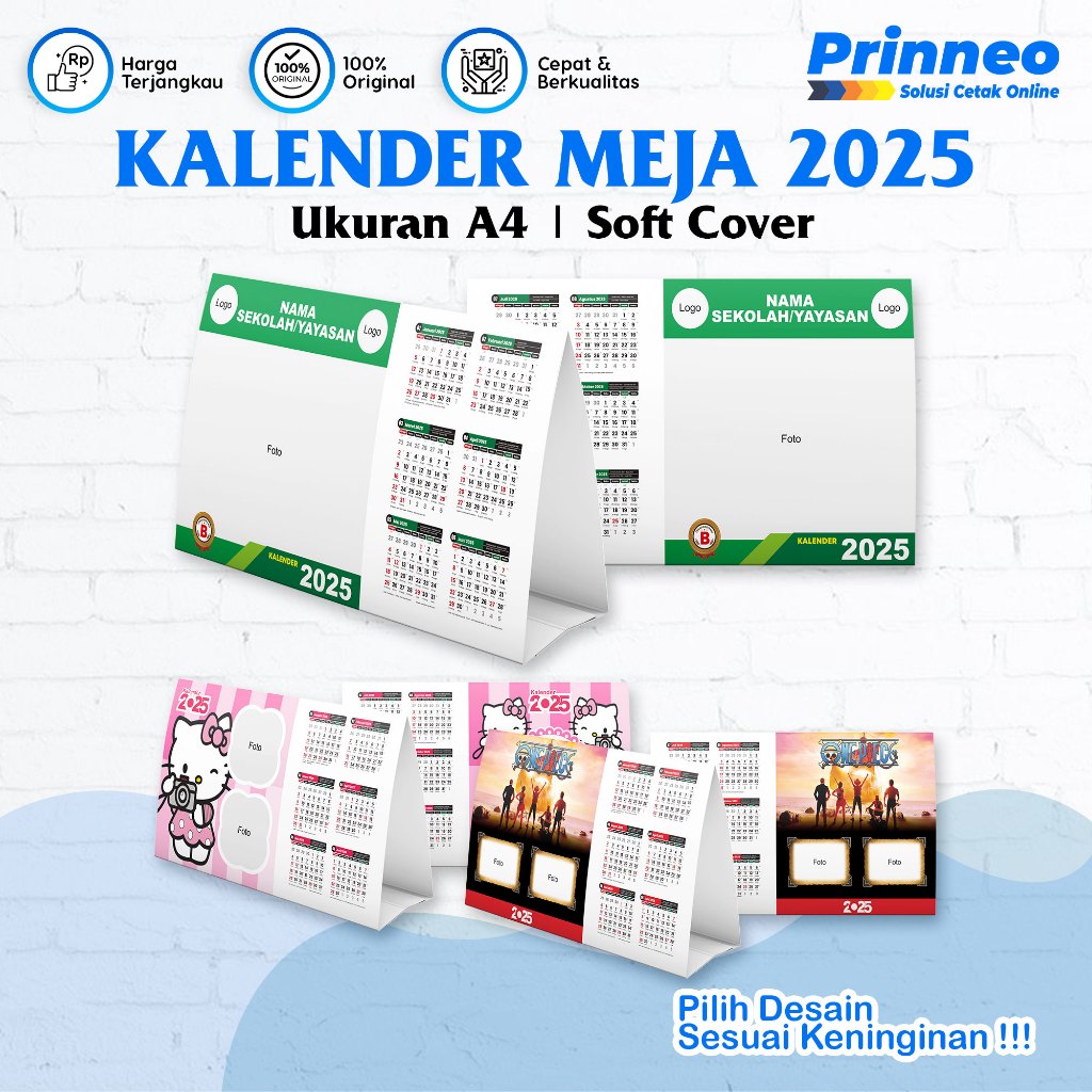 Jual KALENDER MEJA TEMATIK, TERSEDIA PILIHAN TEMPLATE DESAIN, BISA ...
