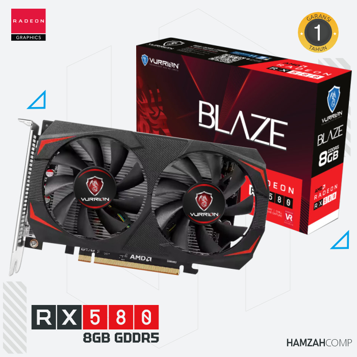 Jual RX 580 8GB GDDR5 256 Bit Vurrion VGA Radeon RX 580 Vurrion Blaze ...