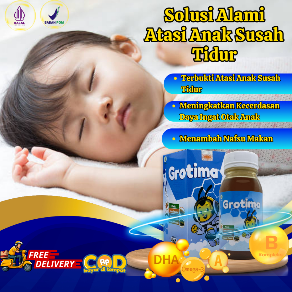 Jual Vitamin Anak Susah Tidur / Obat Anak Susah Tidur / Grotima Untuk ...