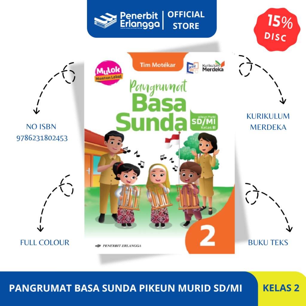 Jual [Erlangga Official] Pangrumat Basa Sunda Pikeun Sunda Sd/Mi Kelas 2 Kurikulum Merdeka ...