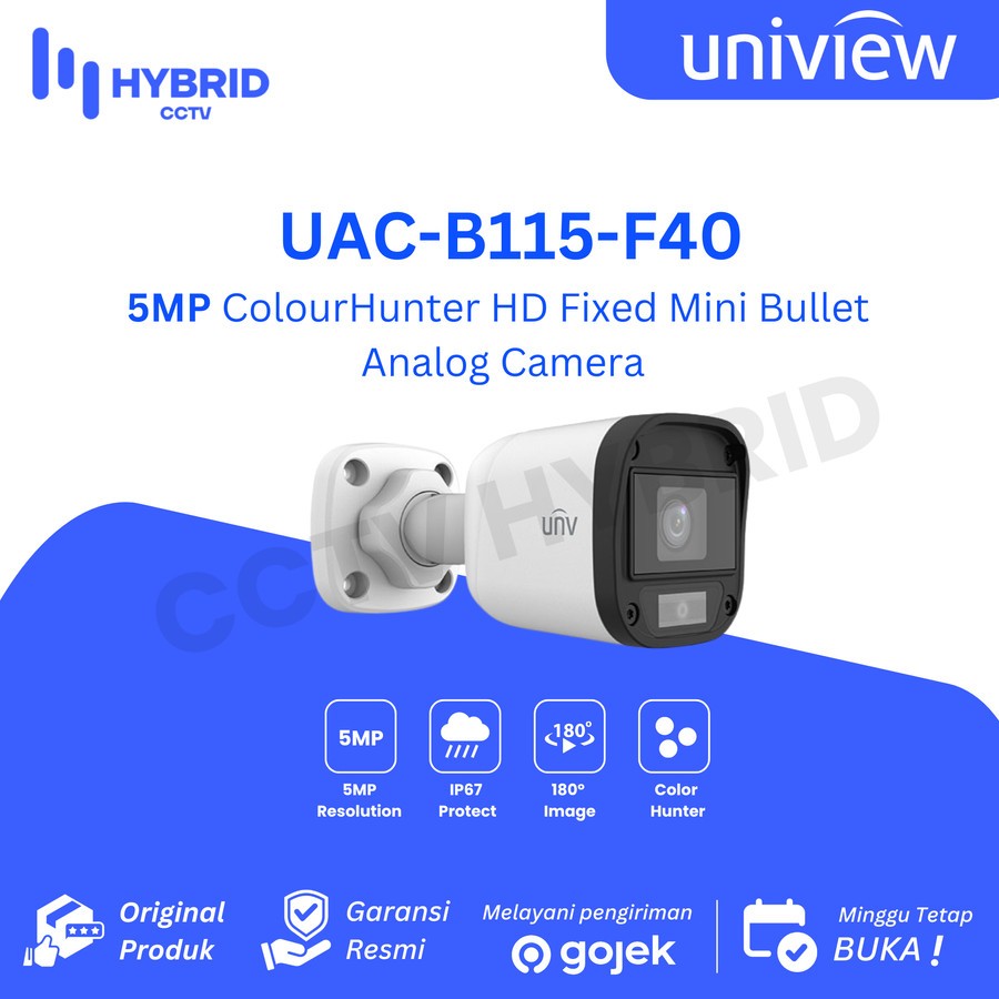 Jual Uniview UAC-B115-F40 5MP ColourHunter Fixed Bullet Analog Camera | Shopee Indonesia