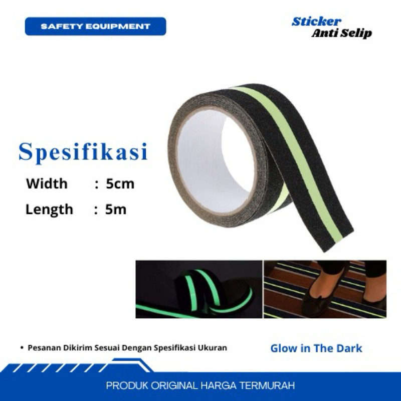 Jual Lakban Lantai Anti Slip Tangga Glow In The Dark Anti Licin Safety Walk 5cm*5m | Shopee ...