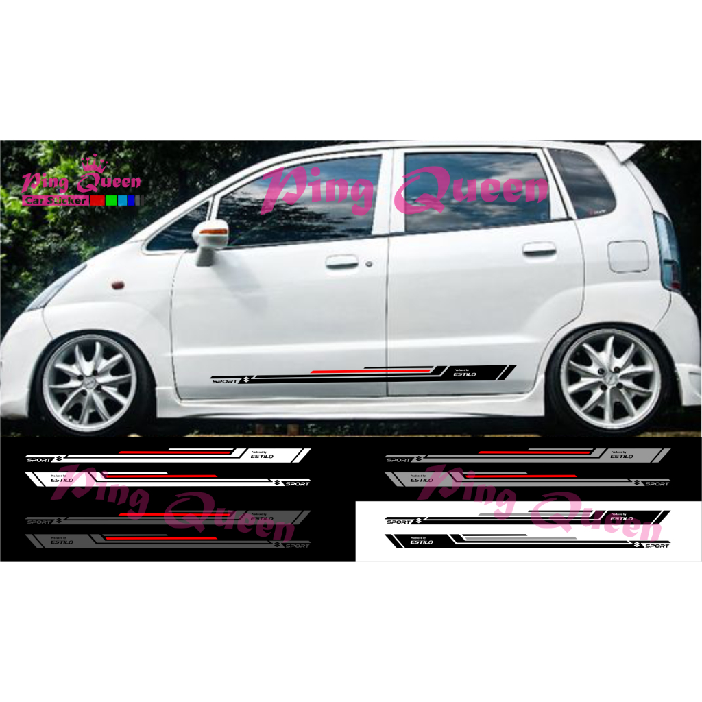 Jual STICKER LIST BODY SAMPING ESTILO MOTIF TERBARU CUTTING STIKER ...