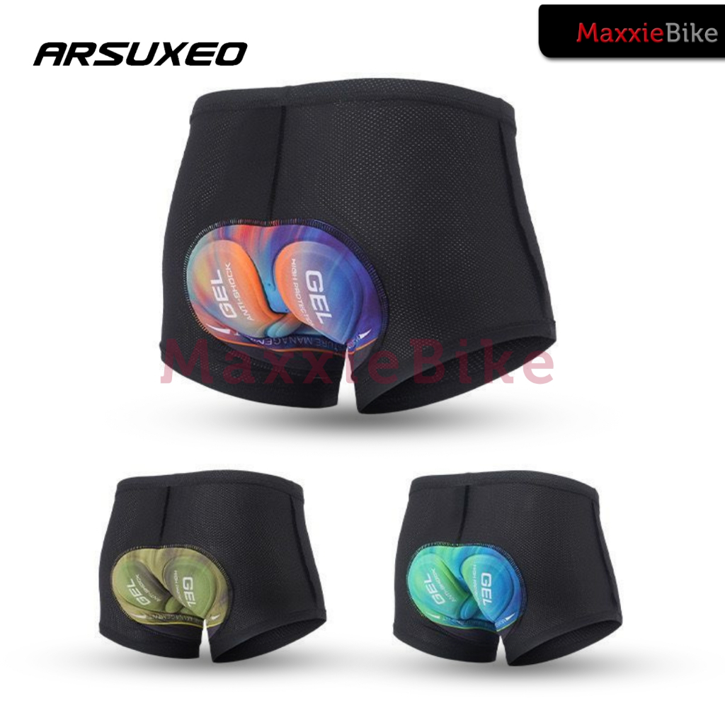 Jual ARSUXEO 001F Celana Dalam Sepeda Pria 9D GEL Padding Men Cycling ...